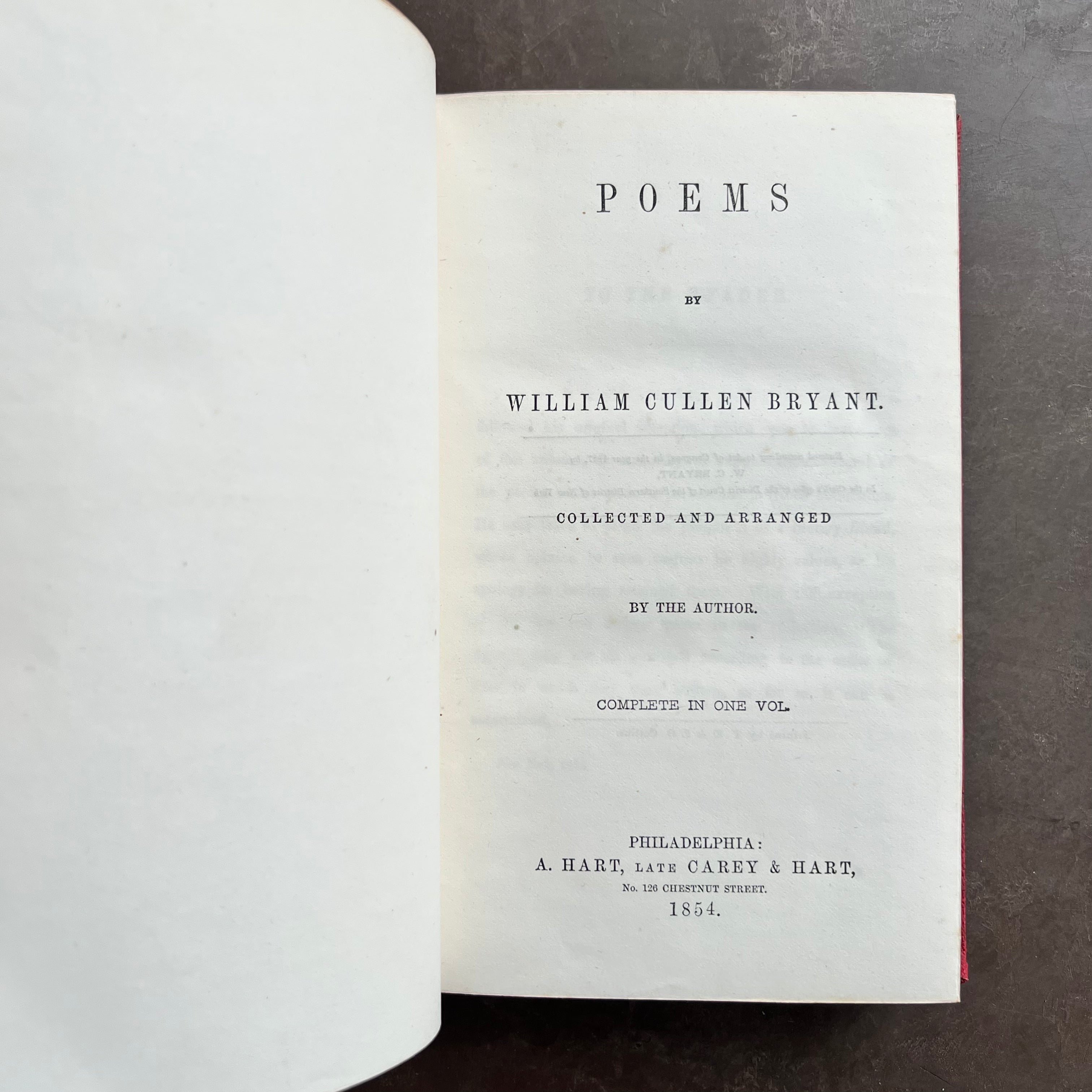 1854 - Poems of William Cullen Bryant – Honey Bee Mill