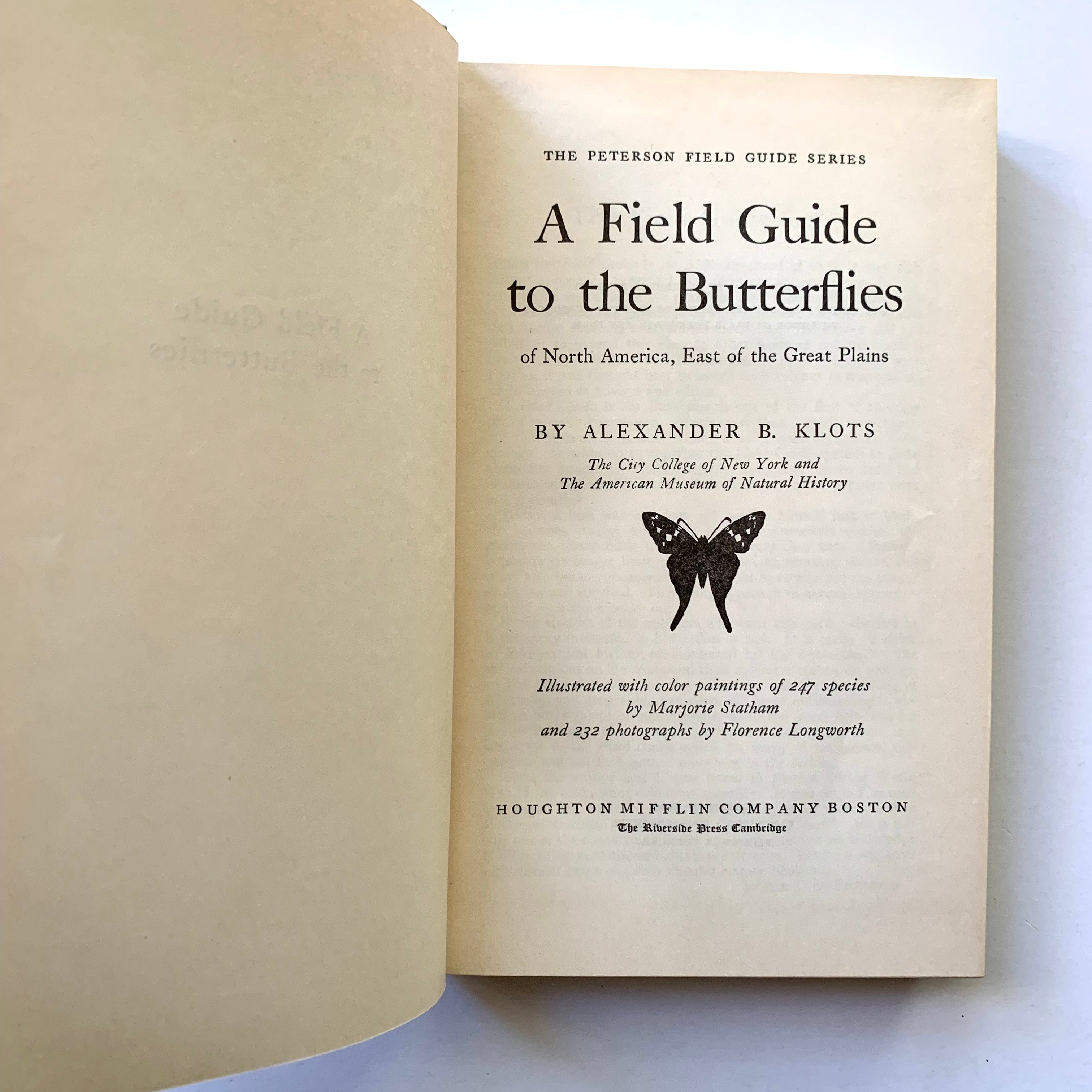 1951 - A Field Guide to the Butterflies – Honey Bee Mill