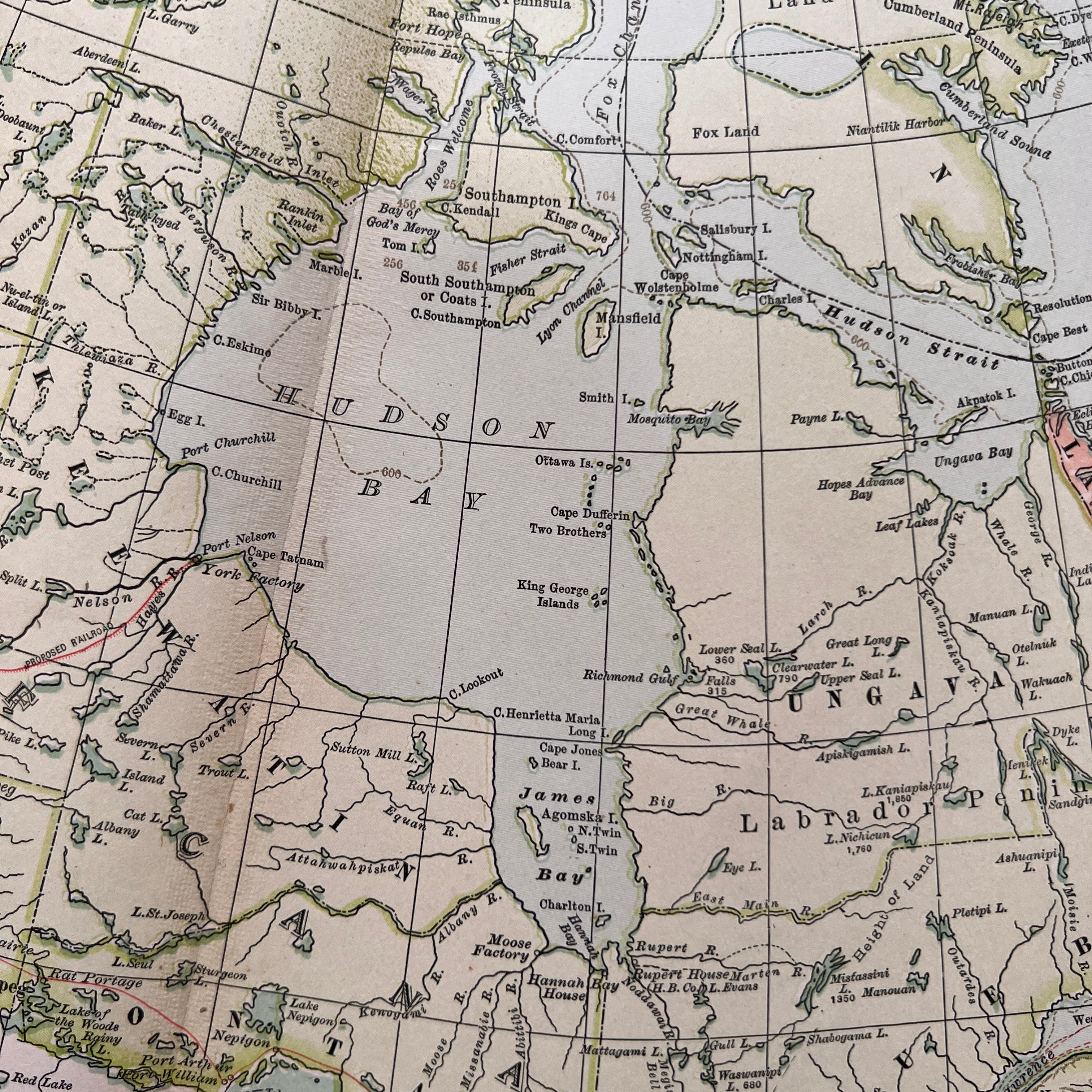 1902 - Map of Dominion of Canada and Newfoundland – Honey Bee Mill