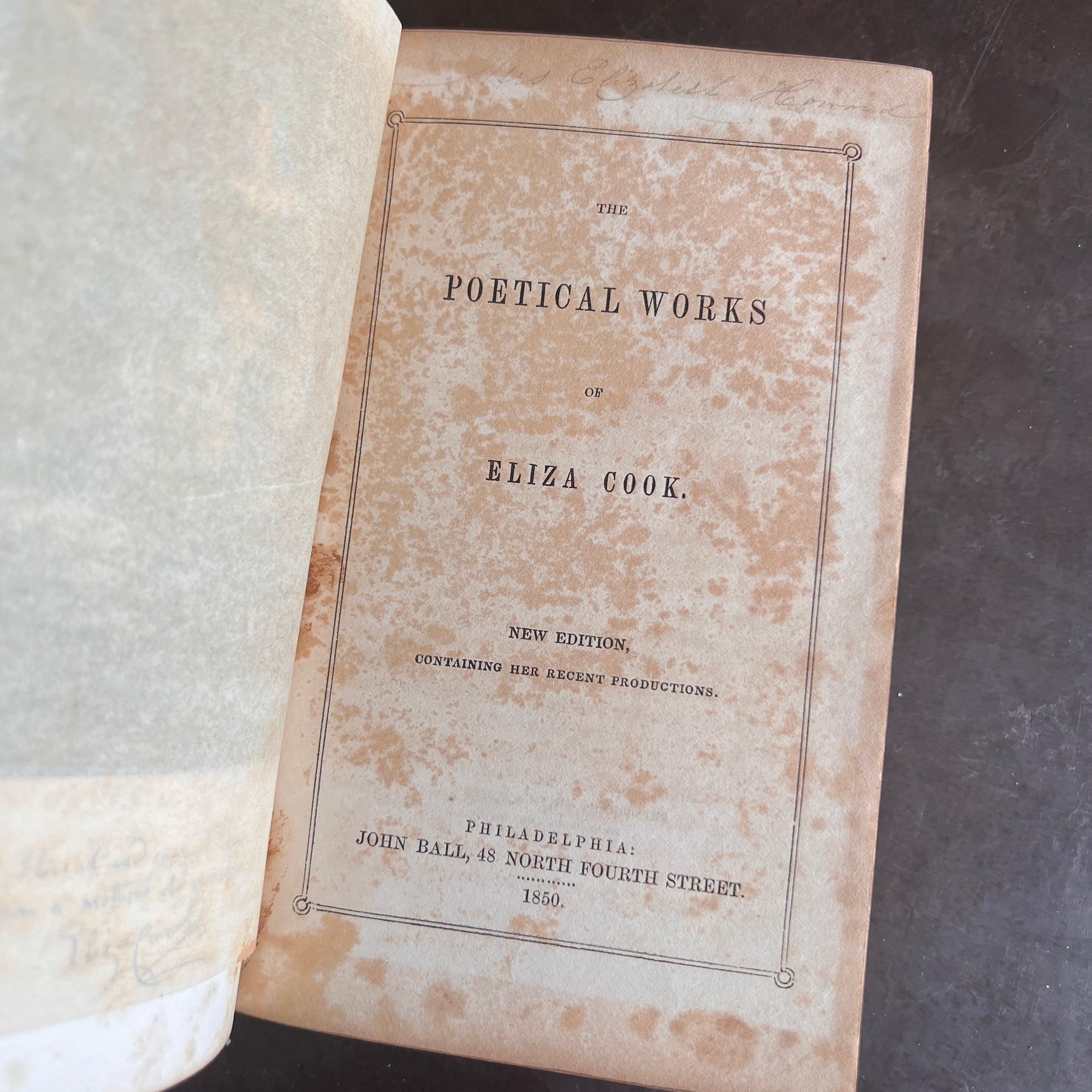 1850 - The Poetical Works of Eliza Cook – Honey Bee Mill