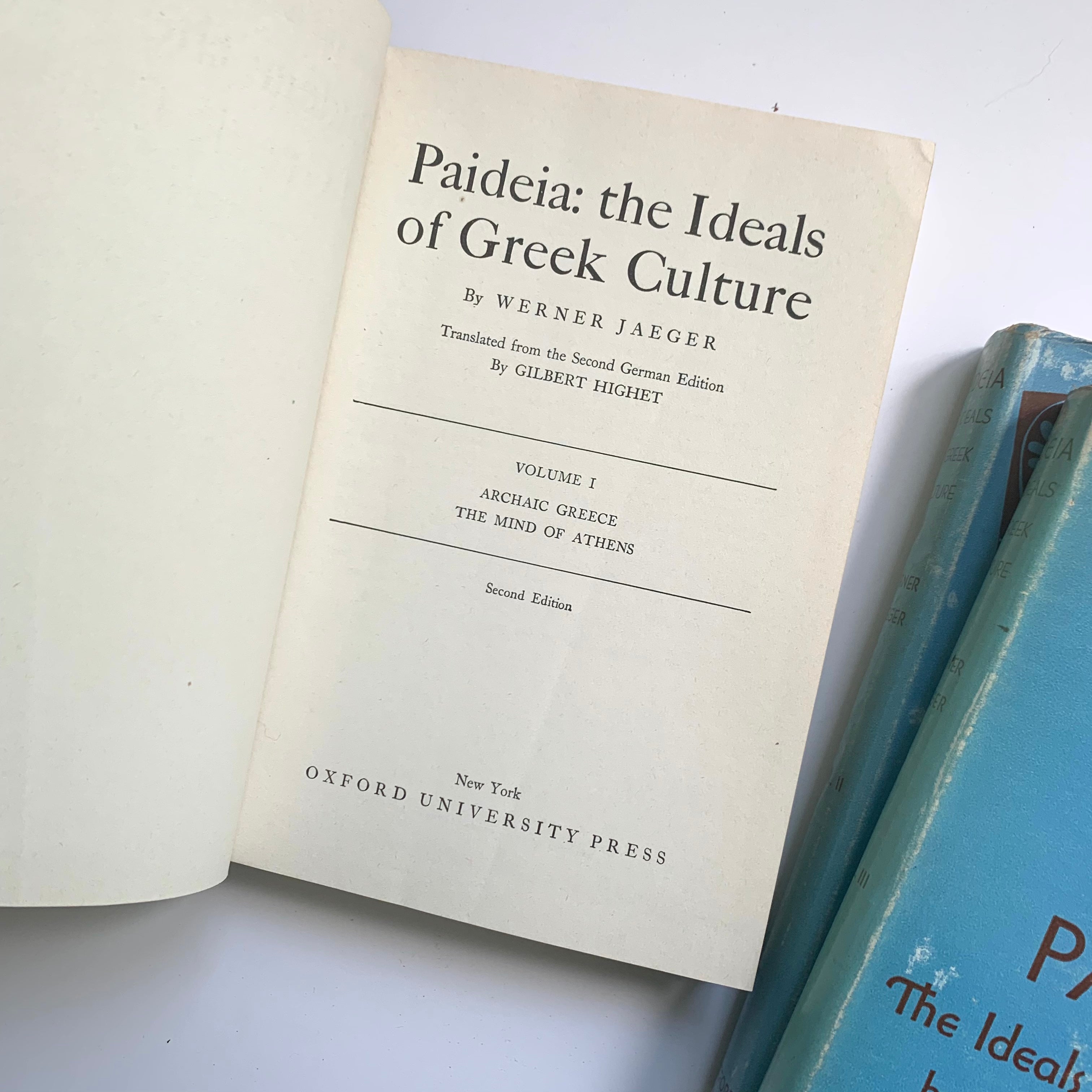 1944 - Paideia: The Ideals Of Greek Culture – Honey Bee Mill