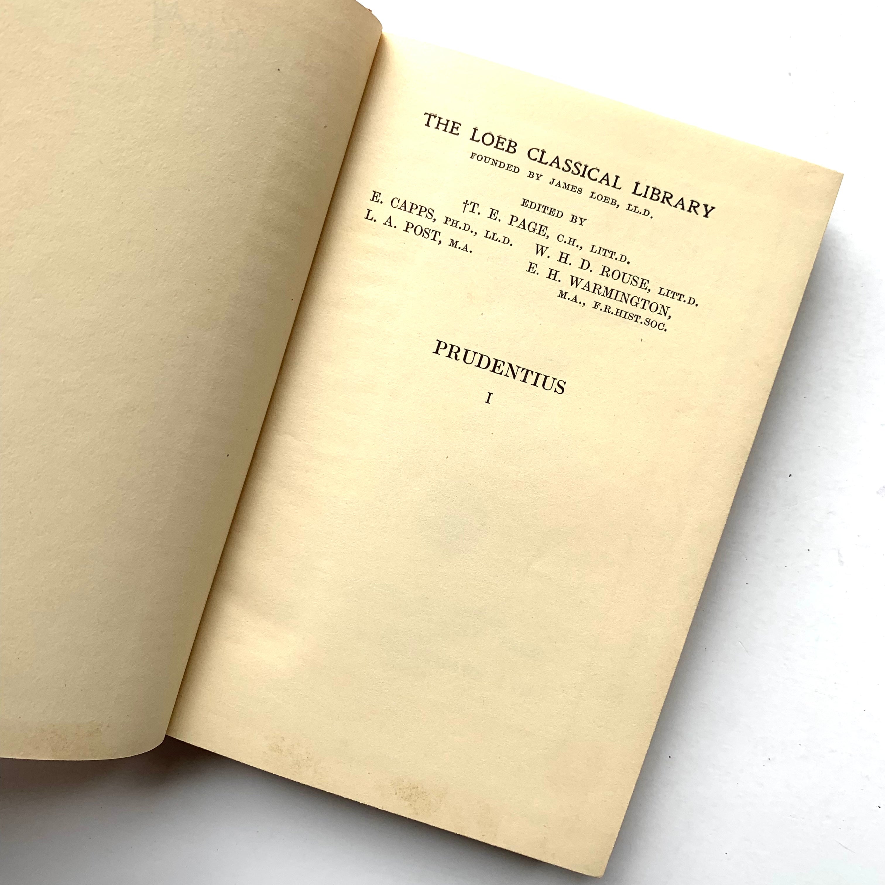 1949 - Prudentius, Vol I, Loeb Classical Library – Honey Bee Mill