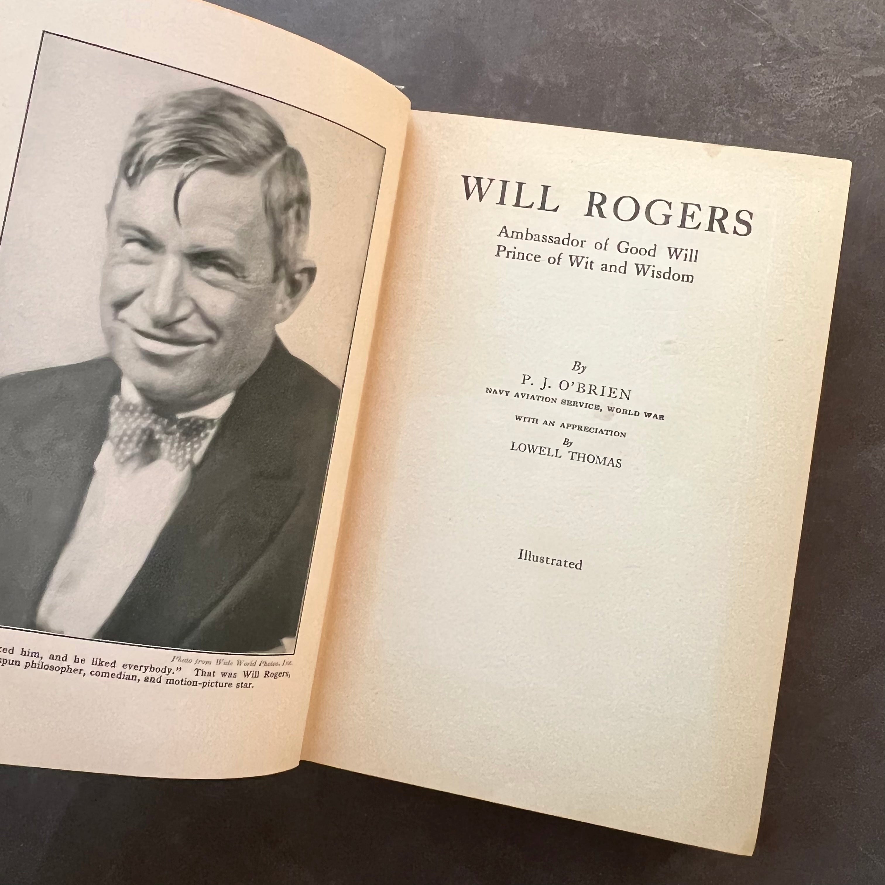 1935 - Will Rogers; Ambassador of Good Will, Prince of Wit and Wisdom ...