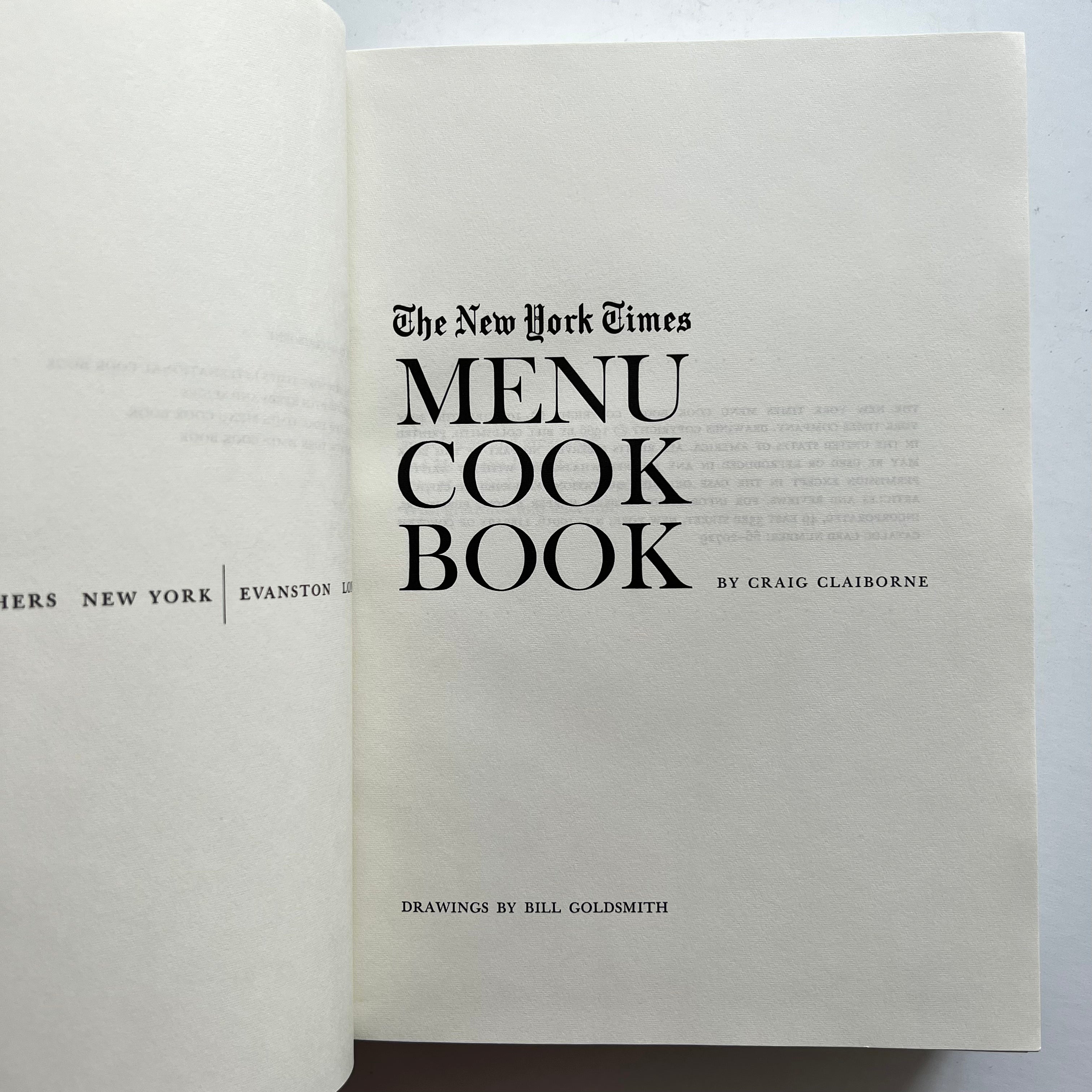 1966 - The New York Times Menu Cook Book, First Edition – Honey Bee Mill